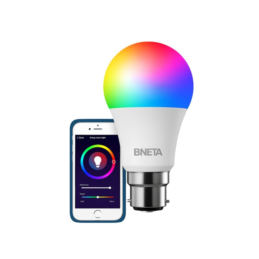 BNETA IoT Smart WiFi Colour + Warm/Cool white LED Bulb (B22) - 4 Pack ...