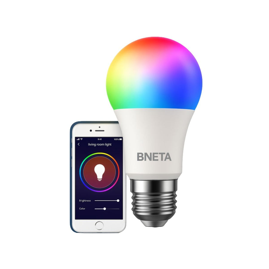 BNETA IoT Smart WiFi Colour + Warm/Cool white LED Bulb (E27 ...
