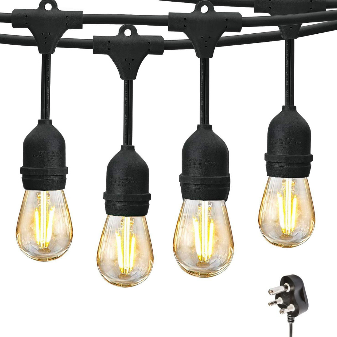 Stellar Lighting 20m 40 LED Festoon Vintage Drop String Lights ...