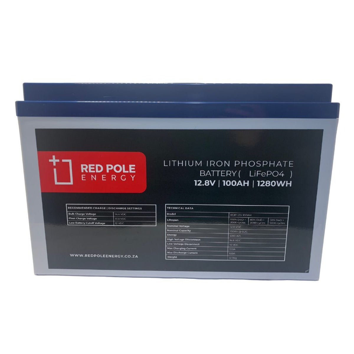 Red Pole Energy 12V 100Ah 1280Wh LiFePO4 Battery - Sustainable.co.za