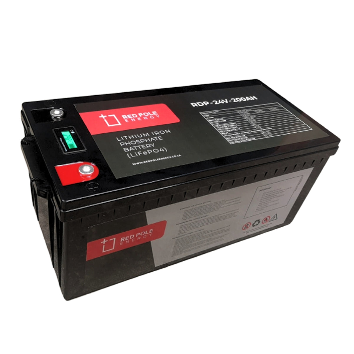 Red Pole Energy 24V 200Ah 5.12kWh LiFePO4 Battery - Sustainable.co.za