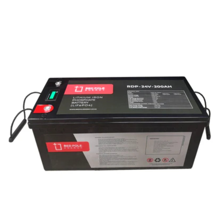 Red Pole Energy 24V 200Ah 5.12kWh LiFePO4 Battery - Sustainable.co.za