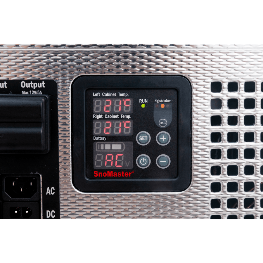 SnoMaster SMDZ-CL56D 12V-220V 56 Litre Dual Compartment Fridge-Freezer ...