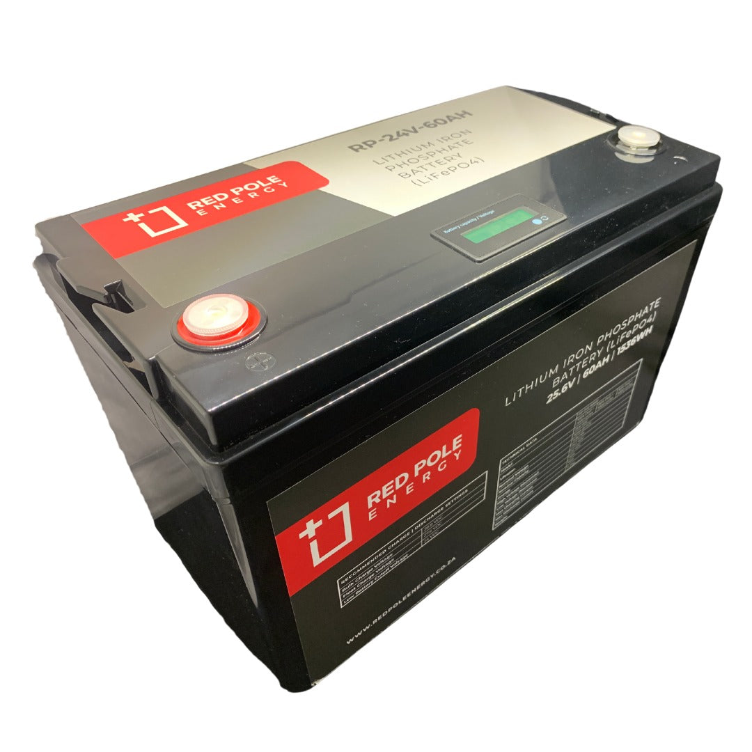Red Pole Energy 24V 60Ah 1.53kWh LiFePO4 Battery - Sustainable.co.za