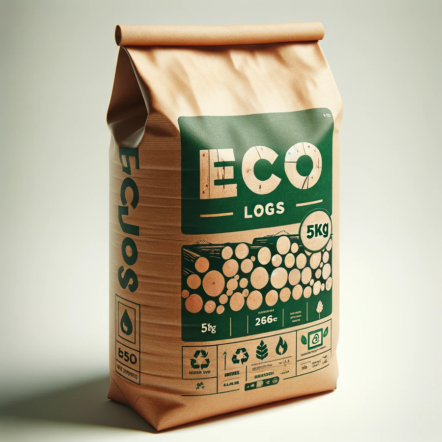 Eco Fire and BBQ 5Kg Bag Eco-Logs - Sustainable.co.za