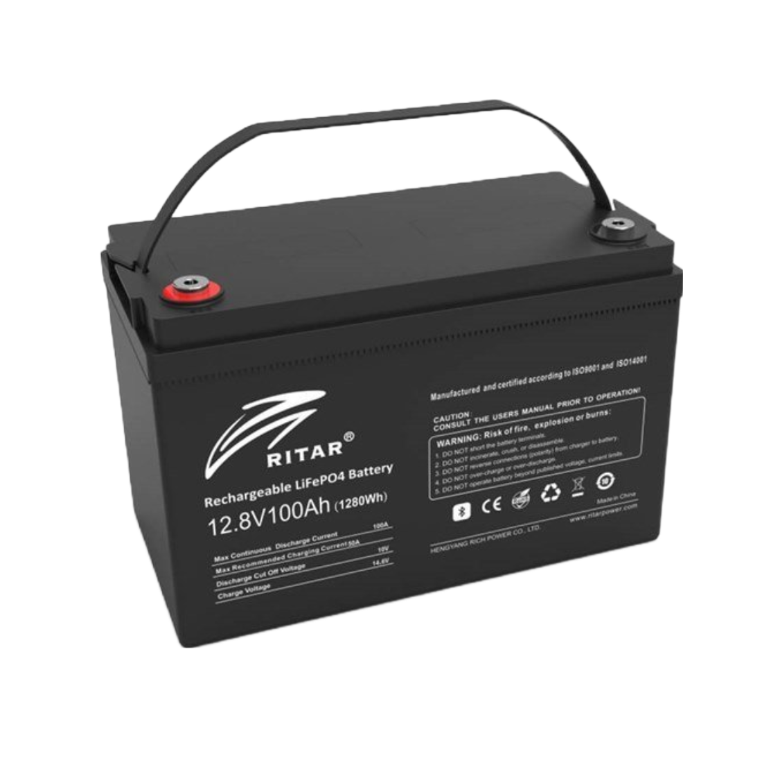 Ritar 100Ah 12.8V Lithium Battery - Sustainable.co.za